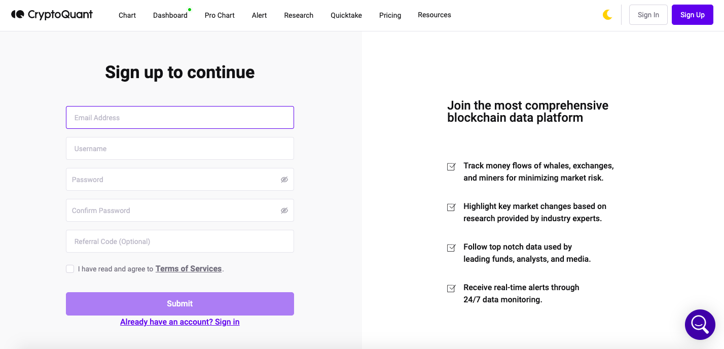CryptoQuant(クリプトクオント)とは？特徴や登録方法・使い方を解説 – Mediverse｜暗号資産（仮想通貨）の専門メディア