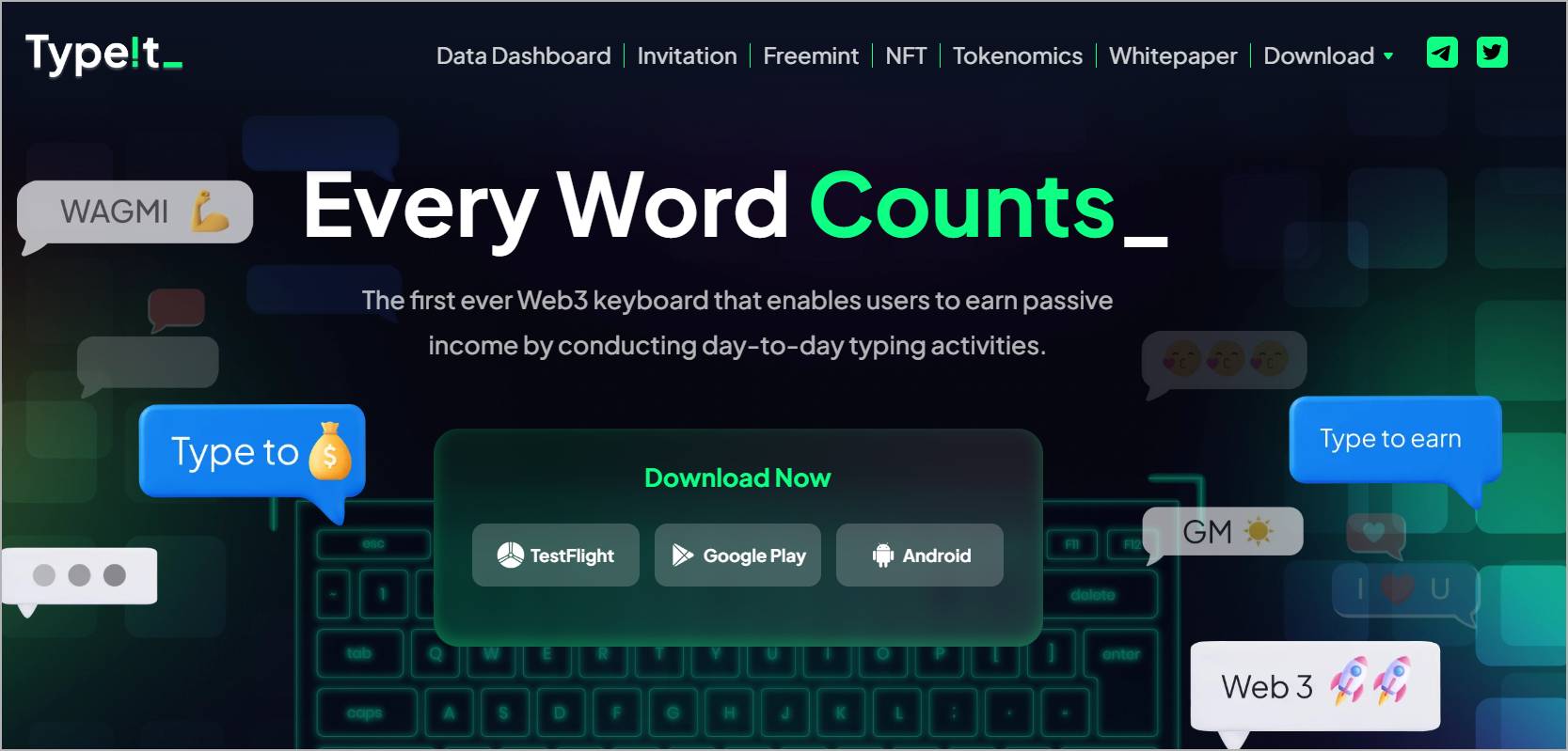 Typeit!とは？仮想通貨の特徴と稼ぎ方を解説 - HUBSTAR